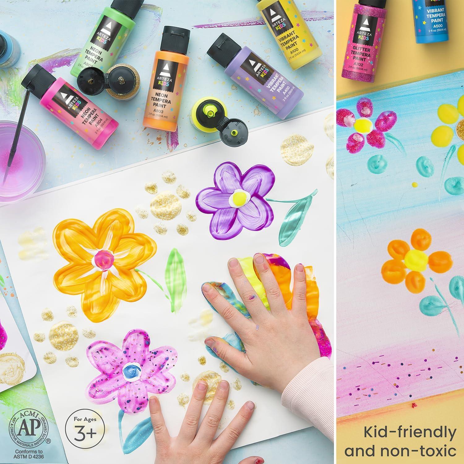 ARTEZA Acrylic Pouring Paint Set, 4 Spring Colors and Acrylic Pouring ...