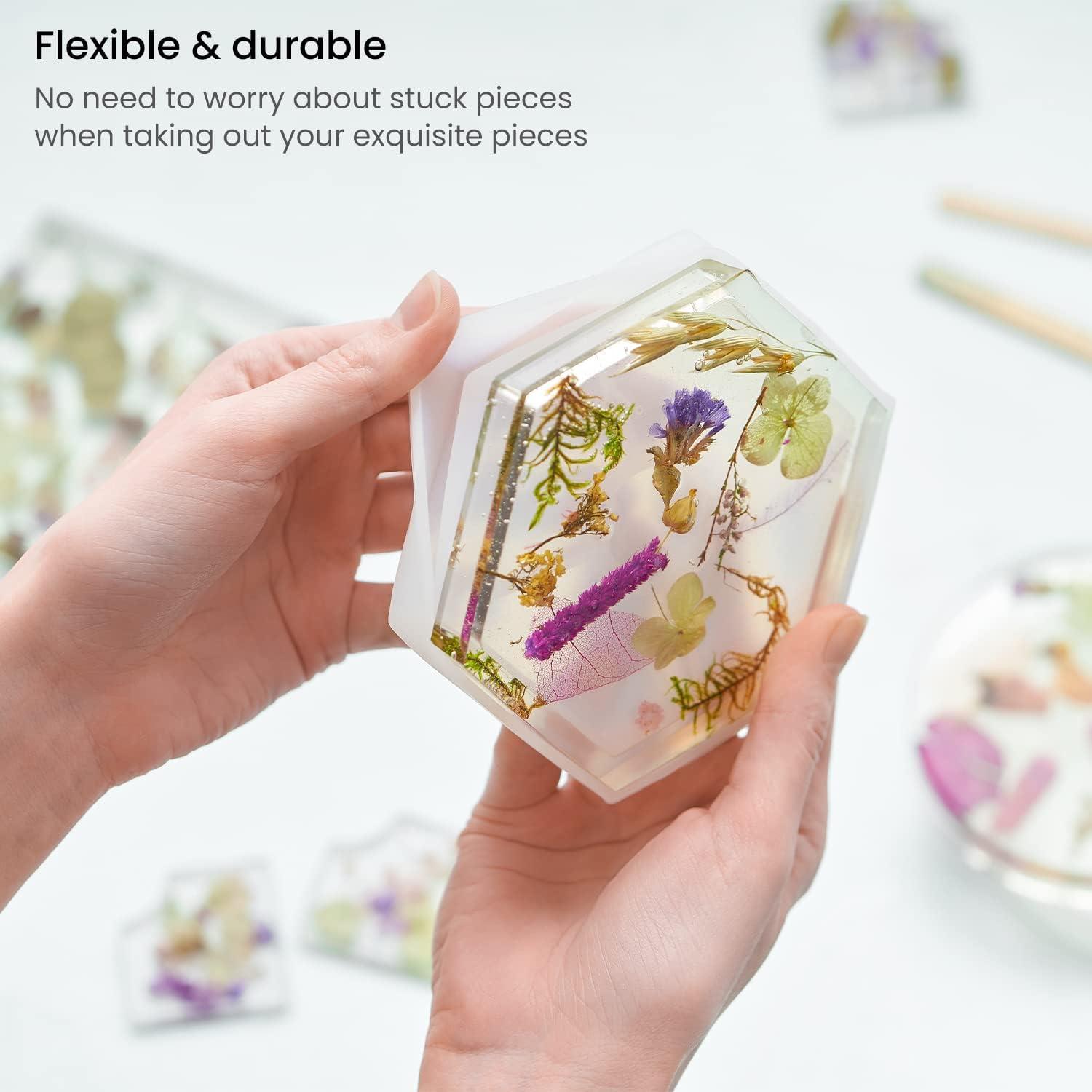 ARTEZA Resin Keychain Molds and Accessories, 37-Piece Kit, Numbers and ...