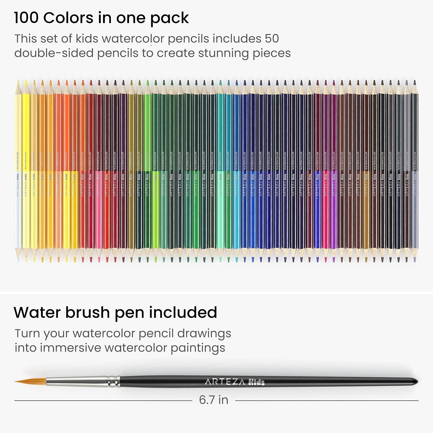 ARTEZA Scented Colored Pencils for Kids, 24 Triangle Pre-Sharpened Non ...