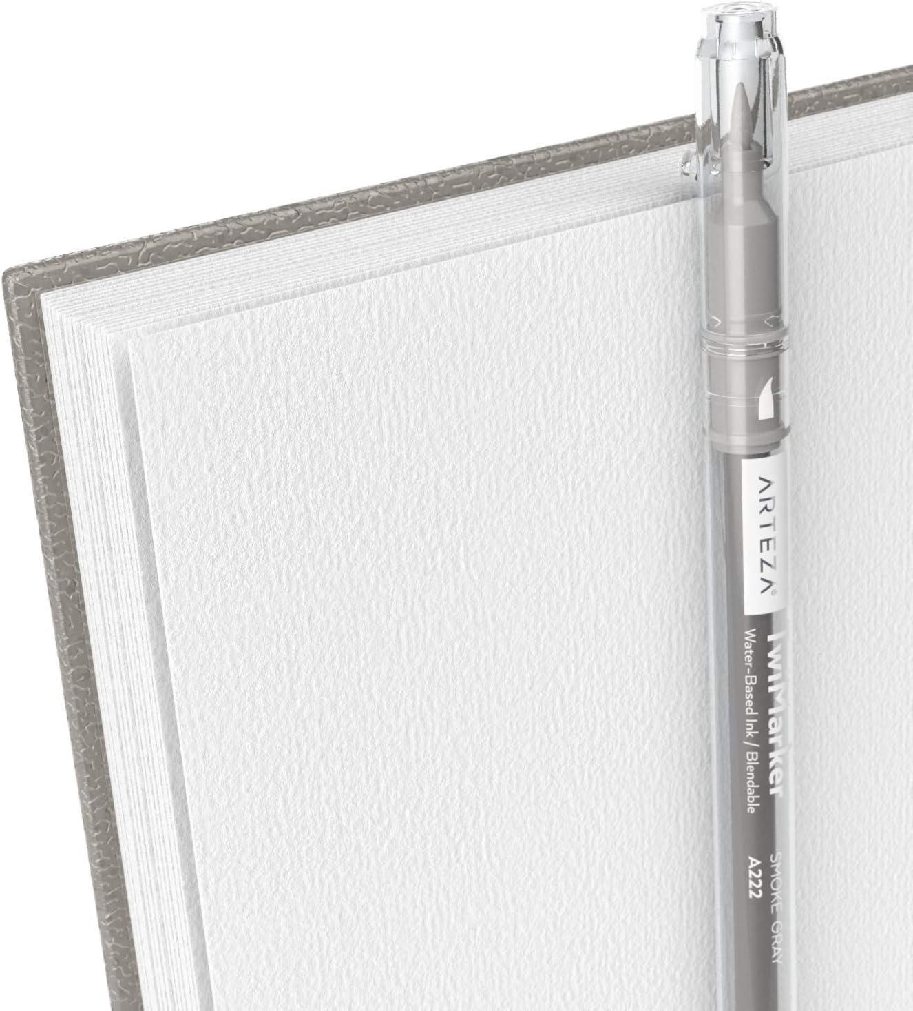 ARTEZA Watercolor Sketchbook, 2-Pack, 64 Pages Each, 9 x 12 Inches ...