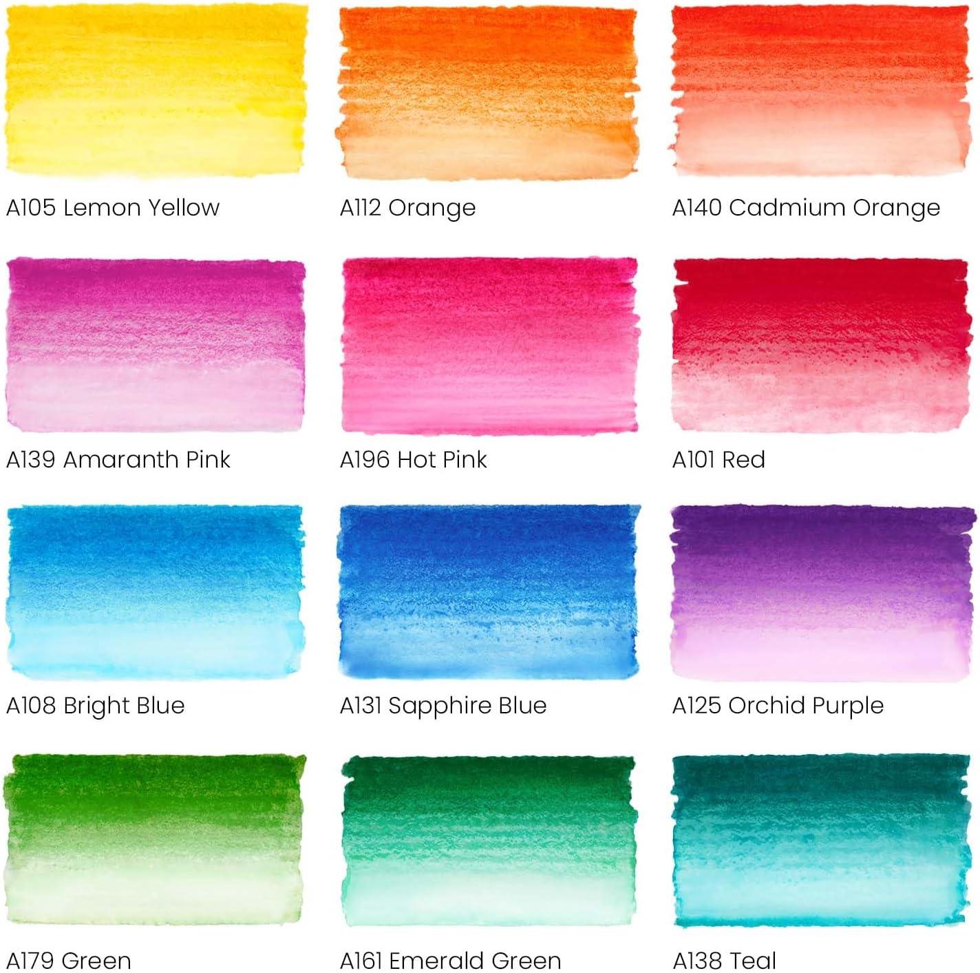 ARTEZA 12 Watercolor Pens for Artists, Landscape Tones Real Brush Pens ...