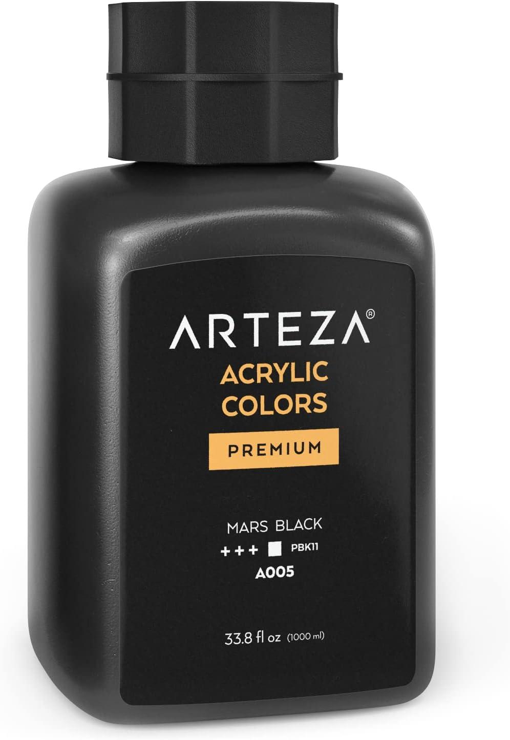ARTEZA Acrylic Paint, A104 Yellow Ochre, 16.9 fl oz, 500ml Jar, Opaque ...