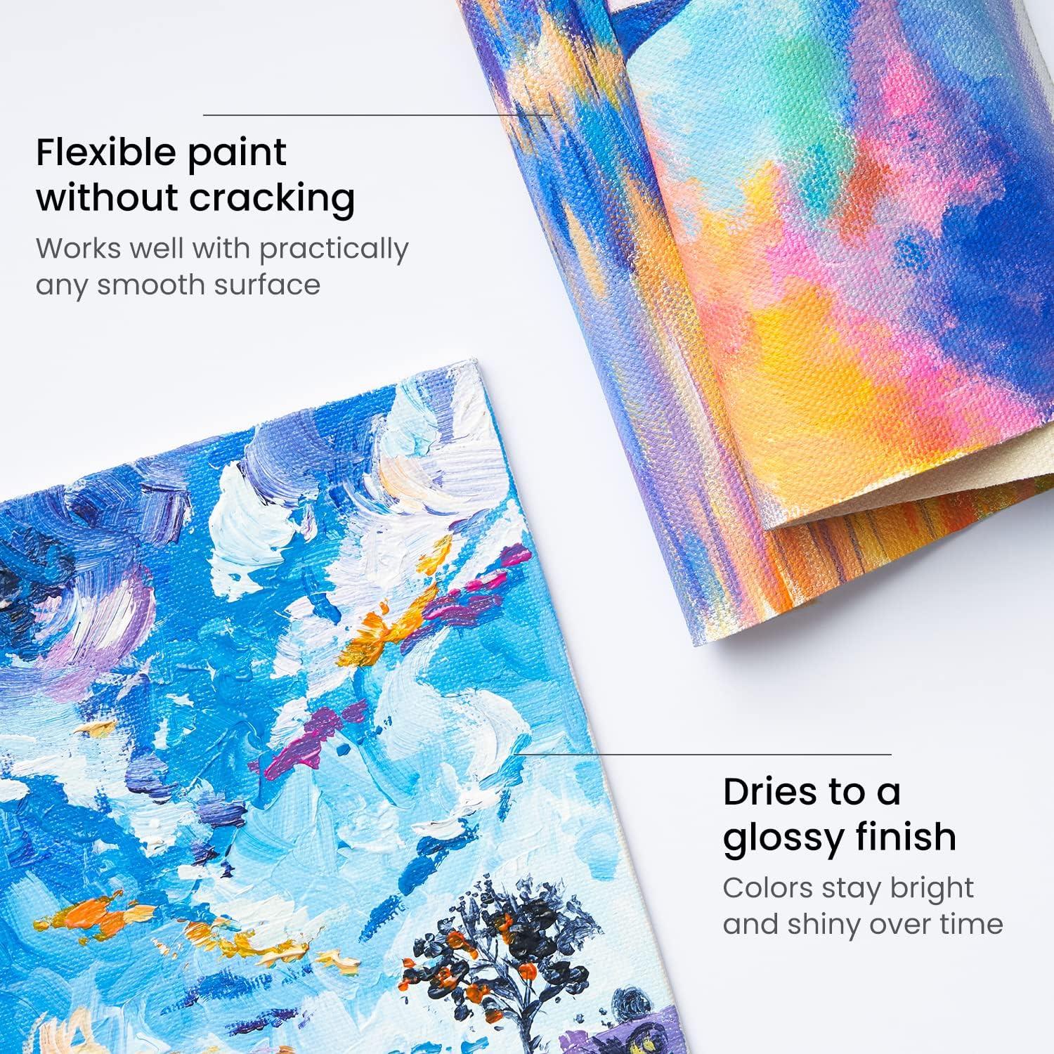 ARTEZA Acrylic Paint, A104 Yellow Ochre, 16.9 fl oz, 500ml Jar, Opaque ...