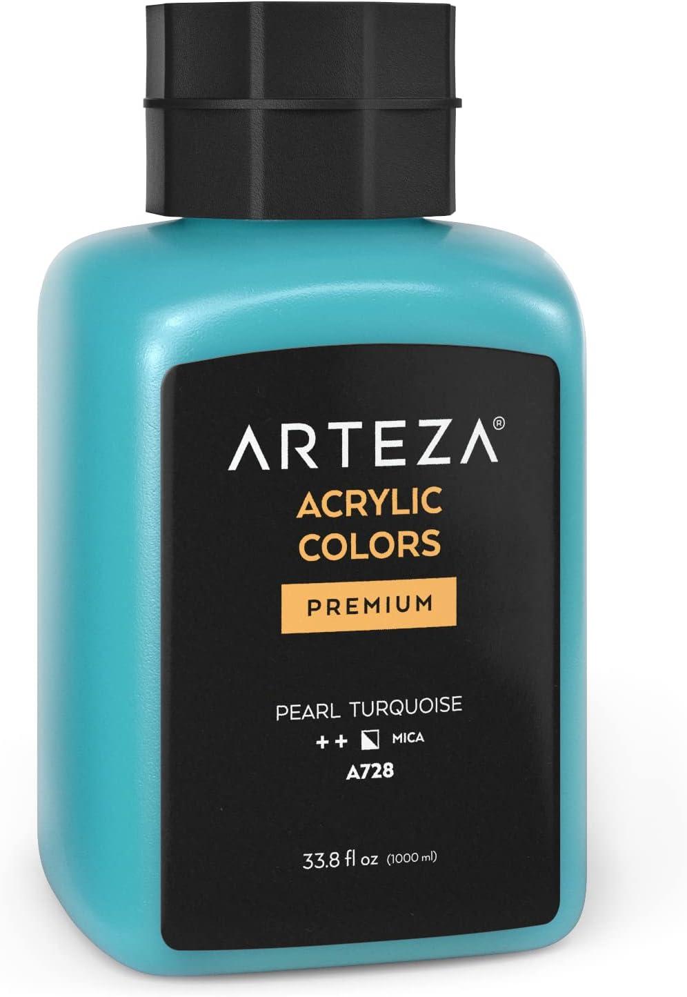 ARTEZA Acrylic Paint, A104 Yellow Ochre, 16.9 fl oz, 500ml Jar, Opaque ...