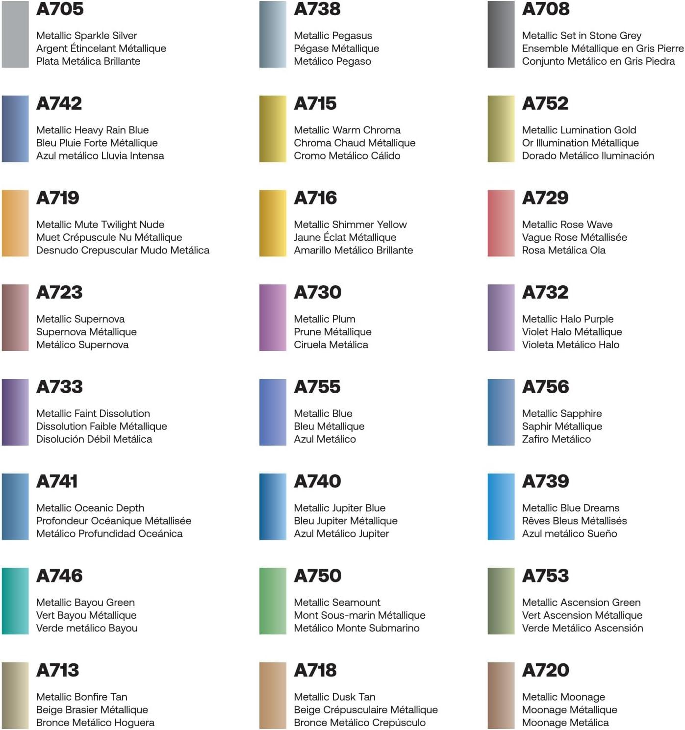 ARTEZA Metallic Colored Pencils, 24 Coloring Pencils Set, Triangular ...
