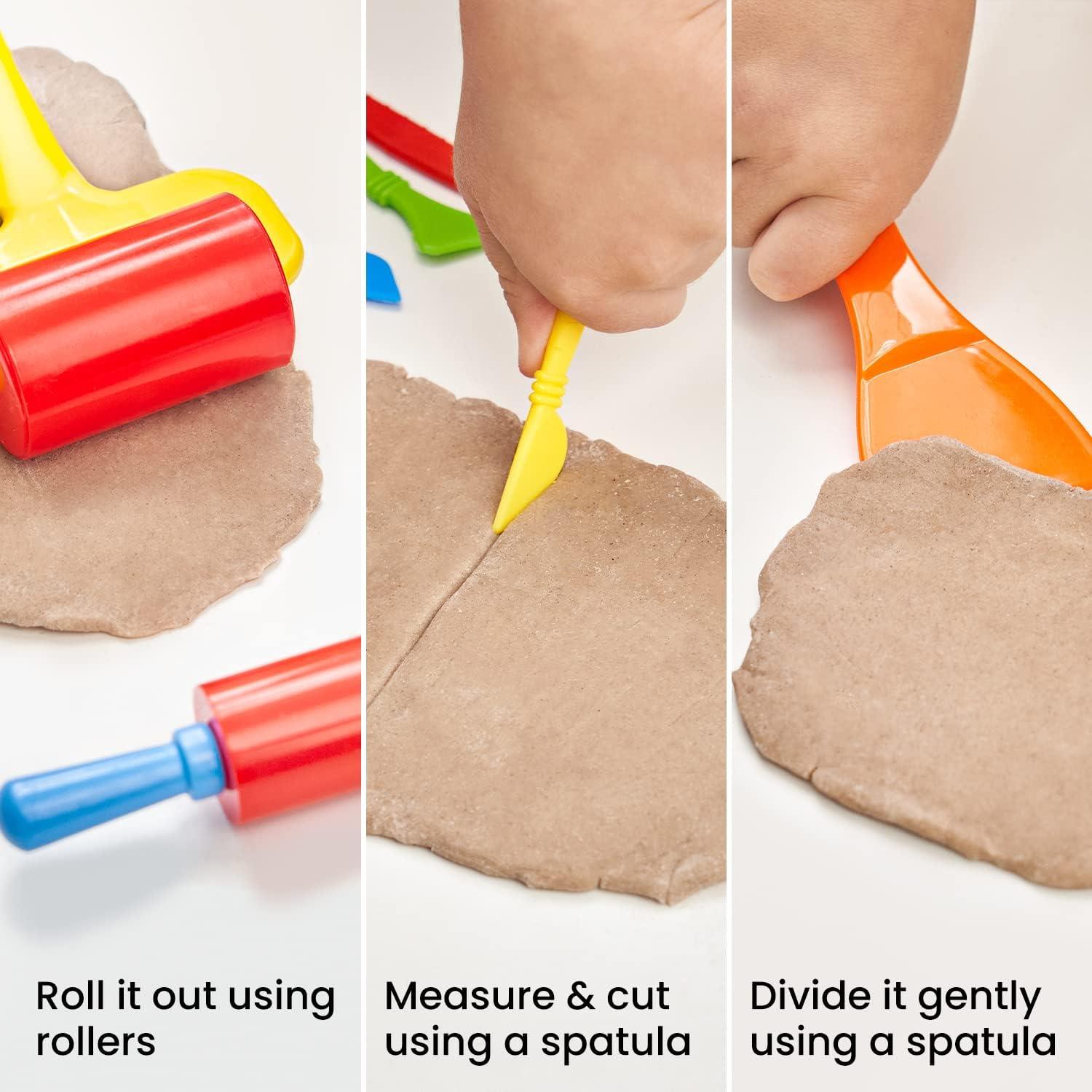 Arteza Kids Air-Dry Modeling Clay Kit, 6 x 8-oz Packs, 12 Sandy Clay ...