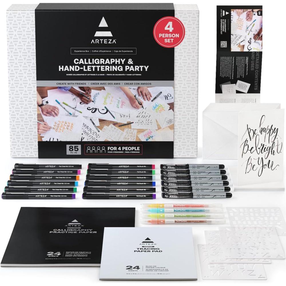 ARTEZA Calligraphy & Lettering Kit – Beginner Set with Alcohol Markers ...